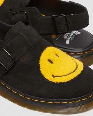 Dr. Martens Jorge Smiley® Napped Suede Slingback Mules