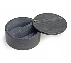 RSVP Black Marble Salt Box - One-color