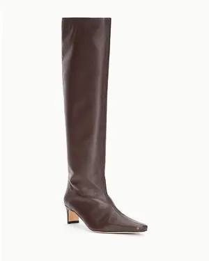 Staud Leather Tall Boots Espresso