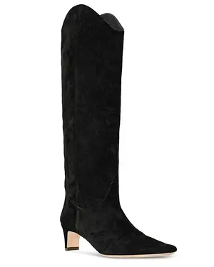 Women's Tall Black Suede Boots