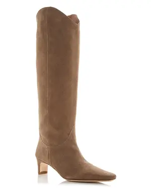 Staud Western Wally Suede Tall Boots - Dune Suede