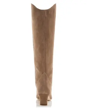 Staud Western Wally Suede Tall Boots - Dune Suede