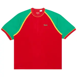 Supreme Terry Raglan Short-sleeve Top - Red
