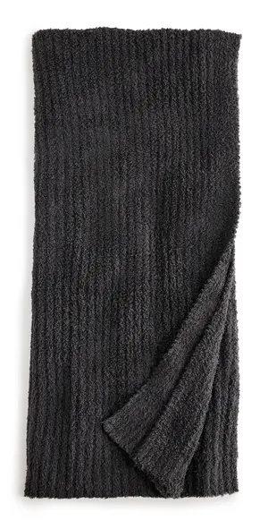 Barefoot Dreams Cozychic Ribbed Throw - Carbon