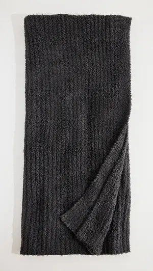 Barefoot Dreams Cozychic Ribbed Throw - Carbon