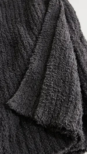 Barefoot Dreams Cozychic Ribbed Throw - Carbon