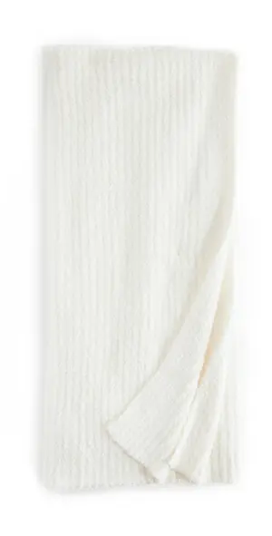 Barefoot Dreams Cozychic Ribbed Throw - Pearl