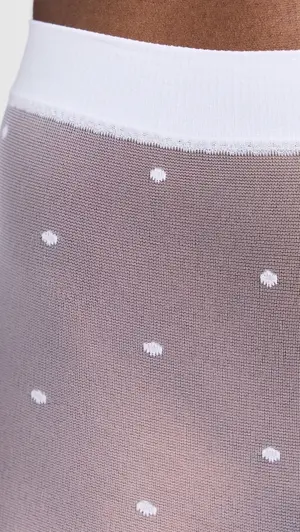 Falke Dot Tights - White