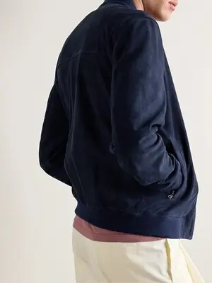 Mr P. Suede Bomber Jacket - Blue