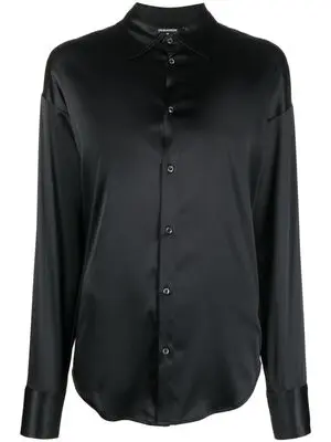 Dsquared2 Embellished Satin Shirt - Black