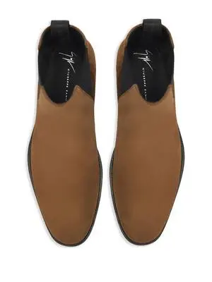 GIUSEPPE ZANOTTI Suede Chelsea Boots - Brown