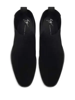 GIUSEPPE ZANOTTI Ryim Velour Chelsea Boots - Black