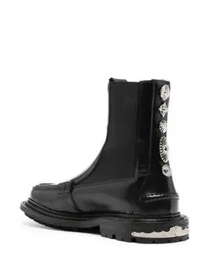 Toga Stud-embellished Leather Boots