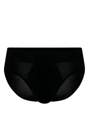 Hanro Elasticated-waist Cotton Briefs - Black