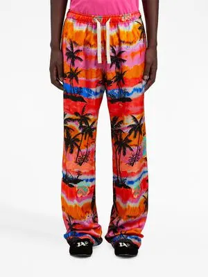 Palm Angels Psychedelic Palms Wide-leg Trousers - Multicolour