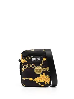 Versace Baroque-pattern Shoulder Bag - Black