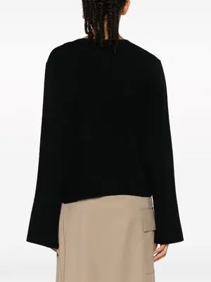 ALLUDE V-neck Wool-cashmere Blend Jumper