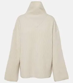 TOTEME Ribbed-knit Wool Turtleneck Sweater