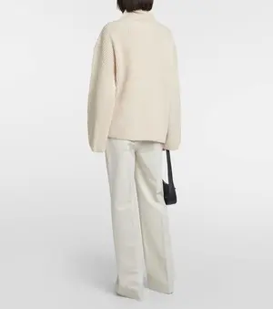 TOTEME Ribbed-knit Wool Turtleneck Sweater