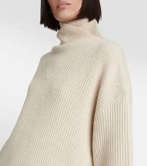 TOTEME Ribbed-knit Wool Turtleneck Sweater