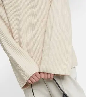 TOTEME Ribbed-knit Wool Turtleneck Sweater