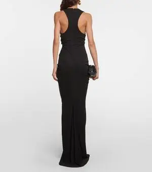 Christopher Esber Vivenda Cutout Jersey Maxi Dress - Black