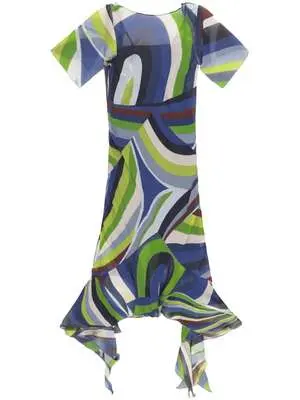 Emilio Pucci Iride-print Chiffon Midi Dress - Green