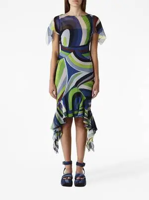 Emilio Pucci Iride-print Chiffon Midi Dress