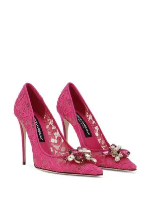 Dolce & Gabbana Guipure Lace Pumps - Pink