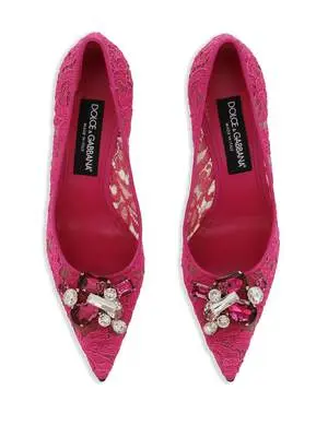 Dolce & Gabbana Guipure Lace Pumps - Pink