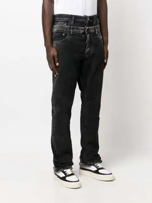 Dsquared2 Layered Mid-rise Straight-leg Jeans