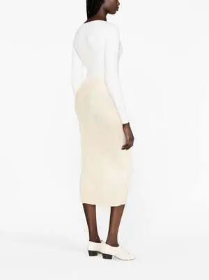 JIL SANDER Ribbed-knit Midi Skirt