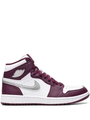 JORDAN Air 1 High Golf Bordeaux Sneakers - White