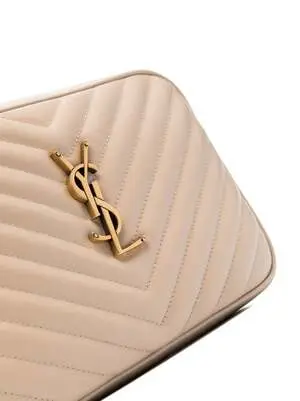 Saint Laurent Lou Quilted Shoulder Bag - Neutrals