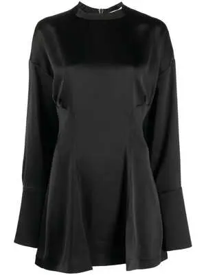 GENNY Long-sleeved Satin Blouse