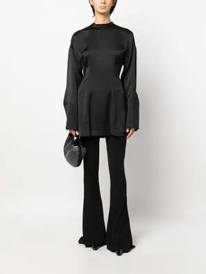 GENNY Long-sleeved Satin Blouse