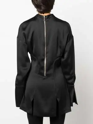 GENNY Long-sleeved Satin Blouse