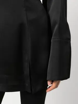 GENNY Long-sleeved Satin Blouse