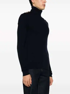 Balmain Merino Wool Jumper - Blue