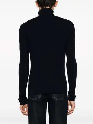 Balmain Merino Wool Jumper - Blue