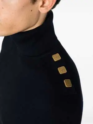 Balmain Merino Wool Jumper - Blue
