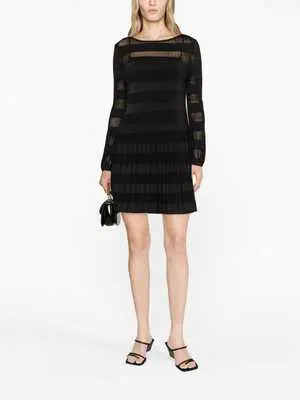 Maje Long-sleeved Open-knit Minidress