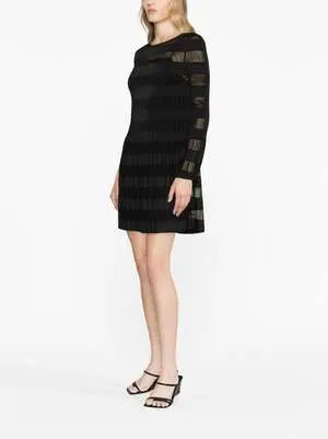 Maje Long-sleeved Open-knit Minidress