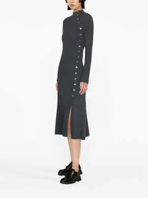 Maje Ribbed Knit Wool-blend Dress