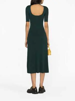 Maje Ribbed-knit Short-sleeve Dress