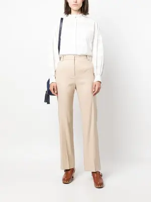 Maje Embroidered Ruffled Shirt