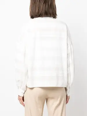 Maje Embroidered Ruffled Shirt