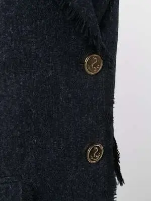 Thom Browne Tweed Single-breasted Coat - Blue