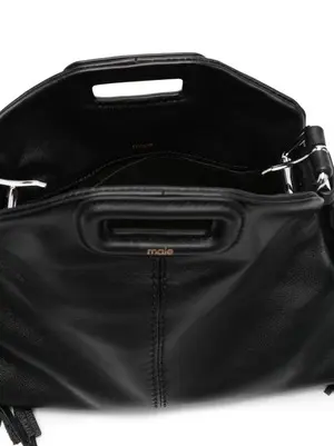 Maje Mini Miss M Leather Shoulder Bag - Black