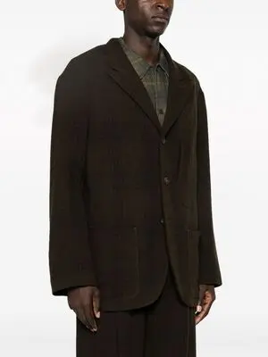 ZIGGY CHEN Peak-lapels Check-pattern Blazer
